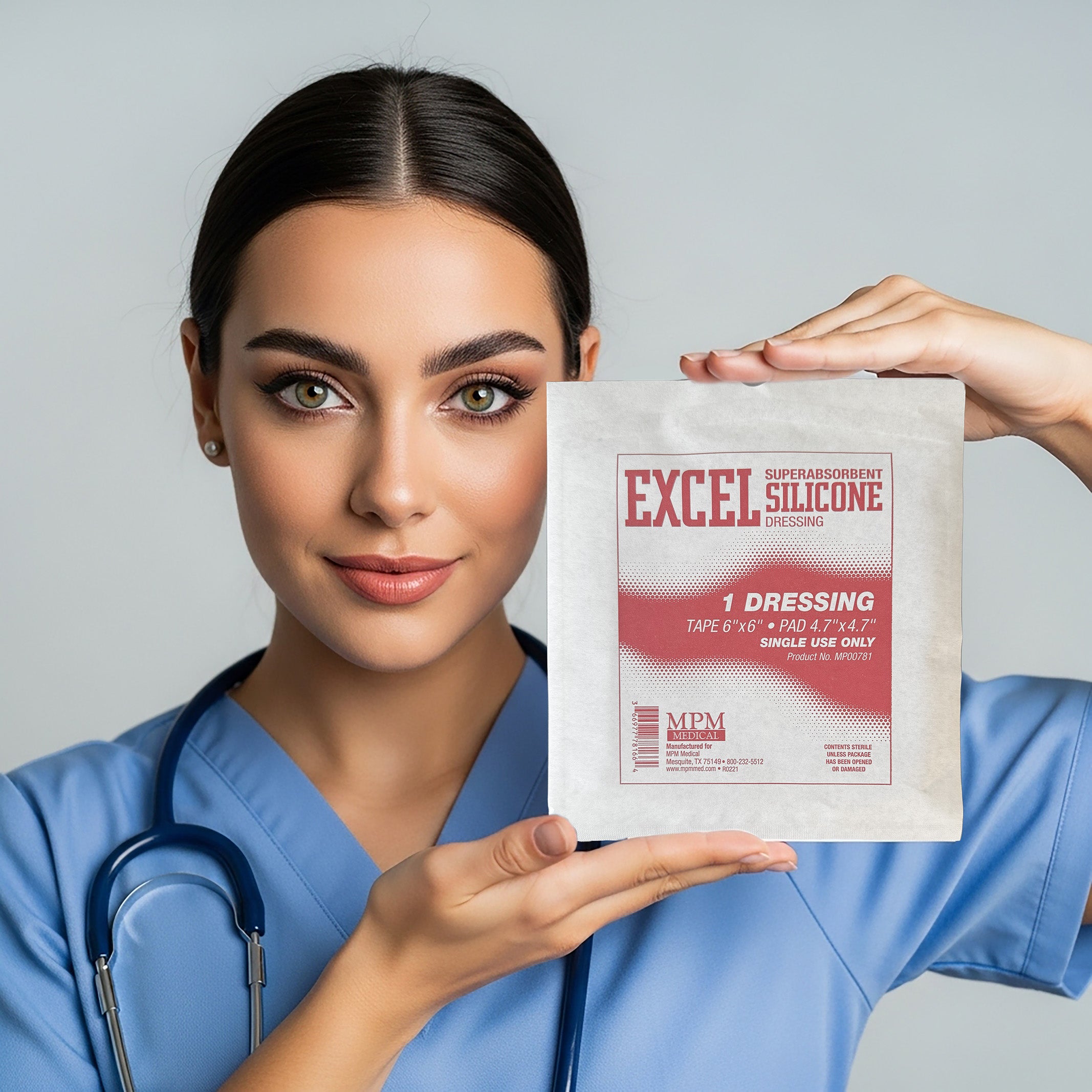 Excel Superabsorbent Silicone Dressing | – MPM Med