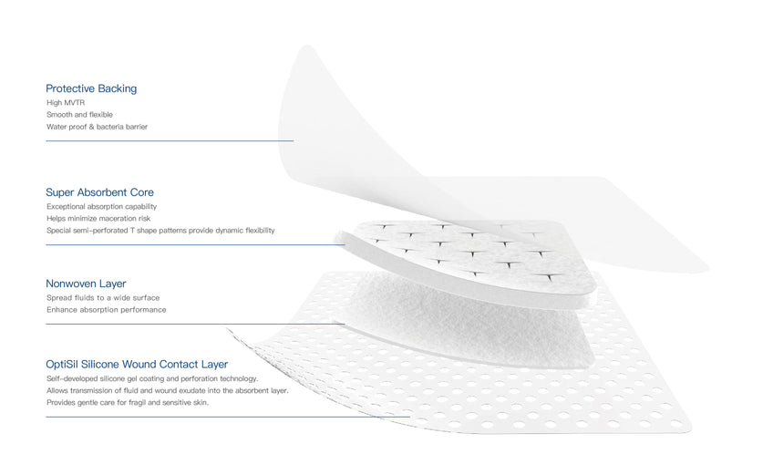 ExcelSAP | Super Absorbent Dressing | Silicone Dressing | Wound Care ...